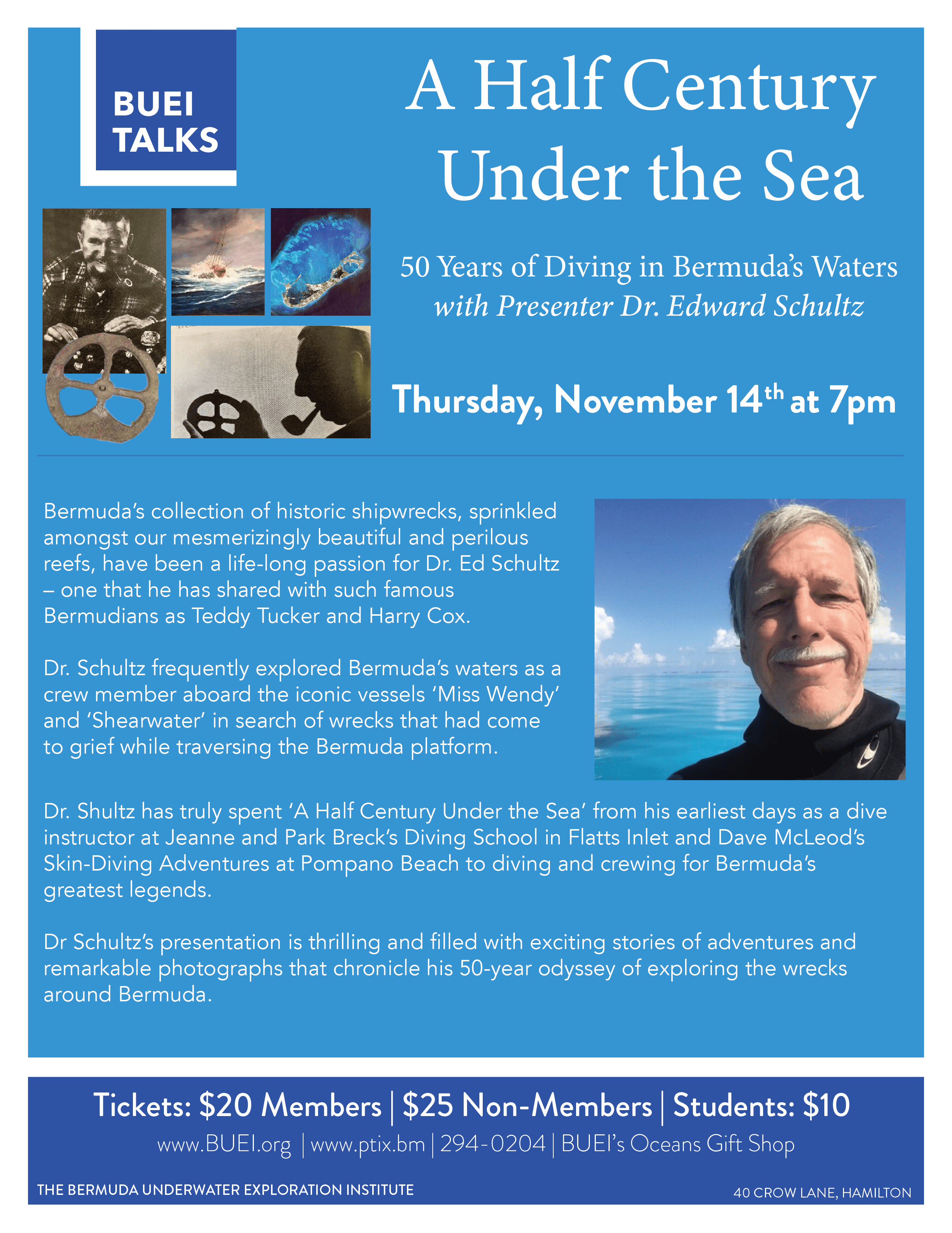 BUEI Talks presents: A Half Century Under the Sea: 50 years of Diving ...